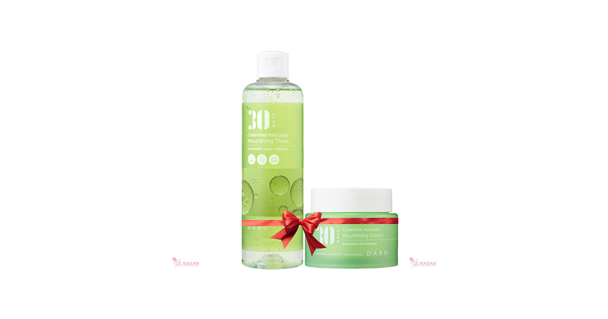 Dabo 30 Days Greentea Avocado Nourishing Toner & Cream - Combo